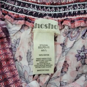 shosho | Pants & Jumpsuits | Shosho Boho Wide Leg Pants In Pink Floral ...